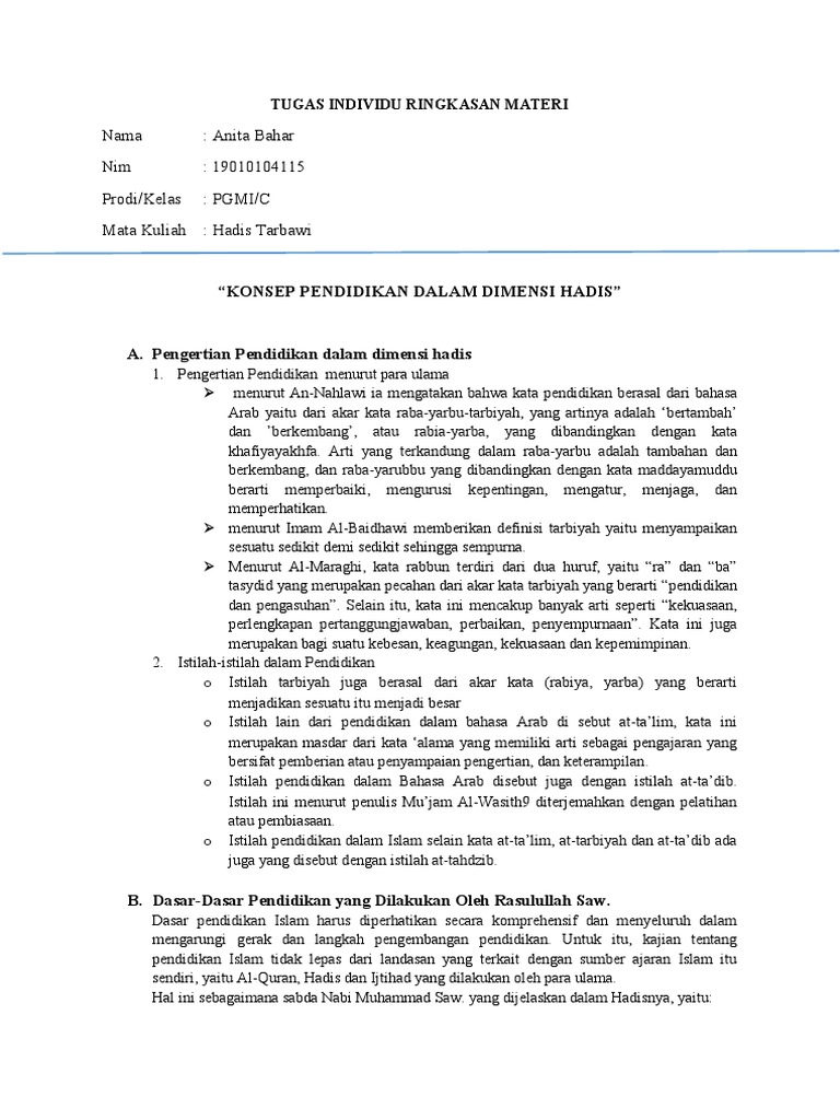 Tugas Individu Ringkasan Materi | PDF