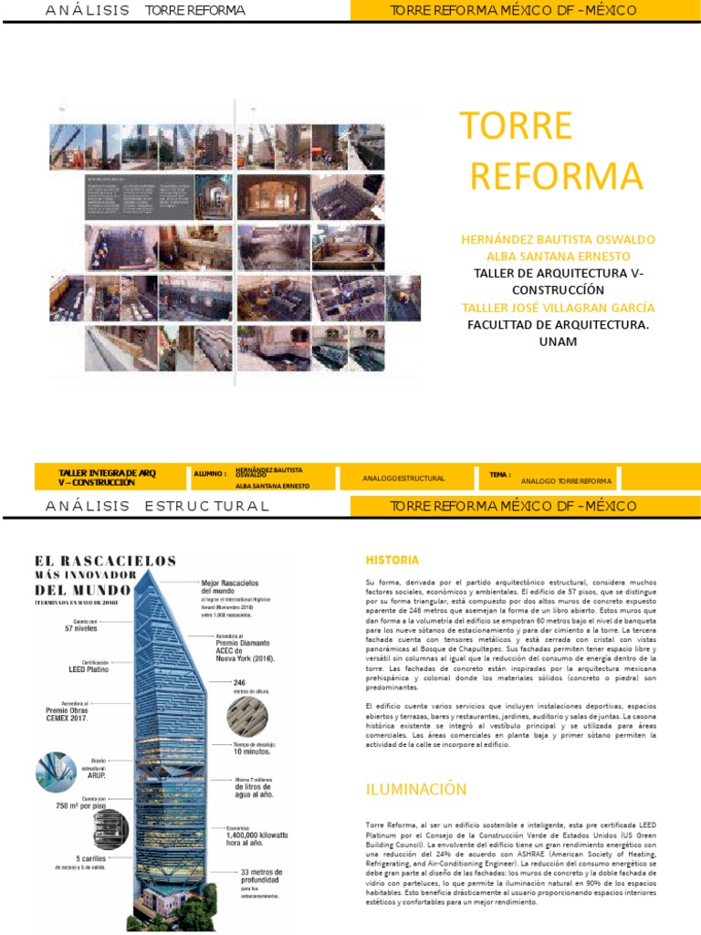 Análisis Estructural Torre Reforma | PDF | México | Torre