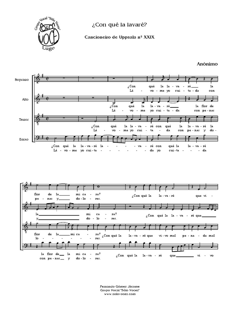 Con Que La Lavare | PDF