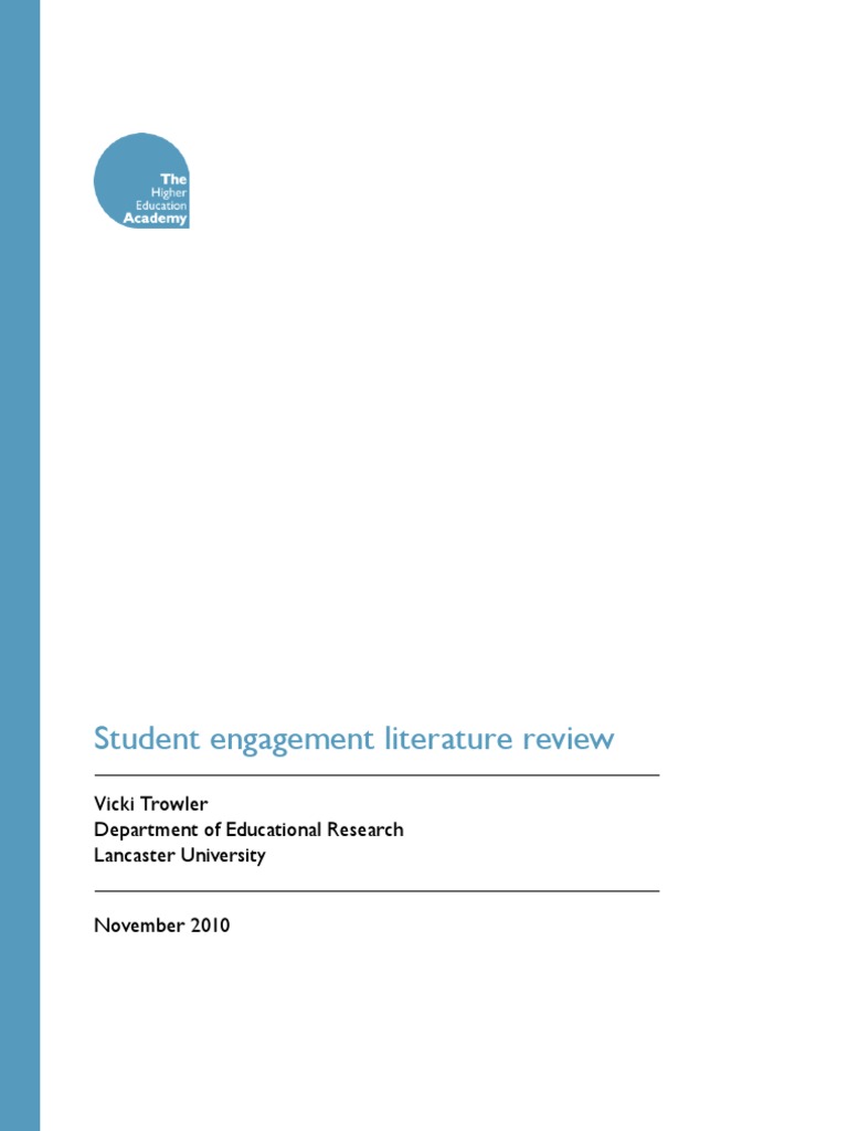 Student Engagement Literature Review | PDF