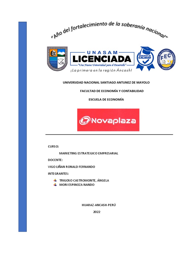 NOVAPLAZA | PDF | Marketing | Calidad (comercial)