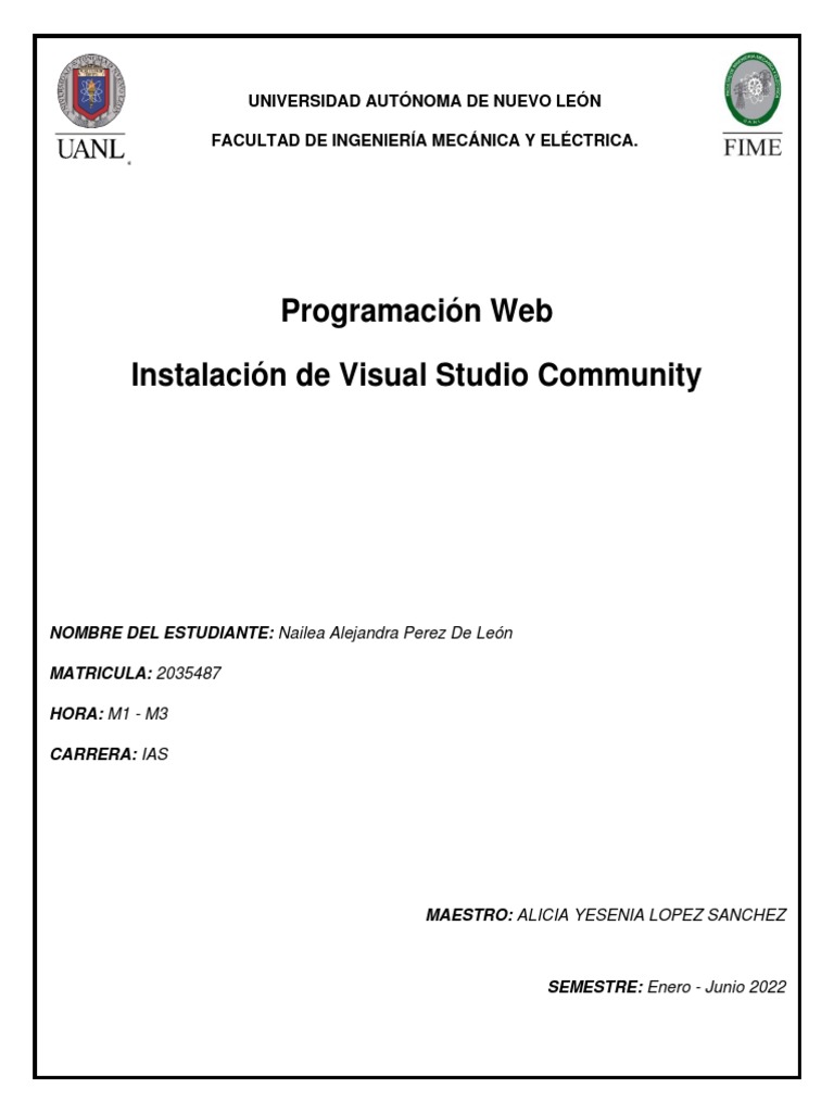 Docsity Manual de Visual Studio Community | PDF