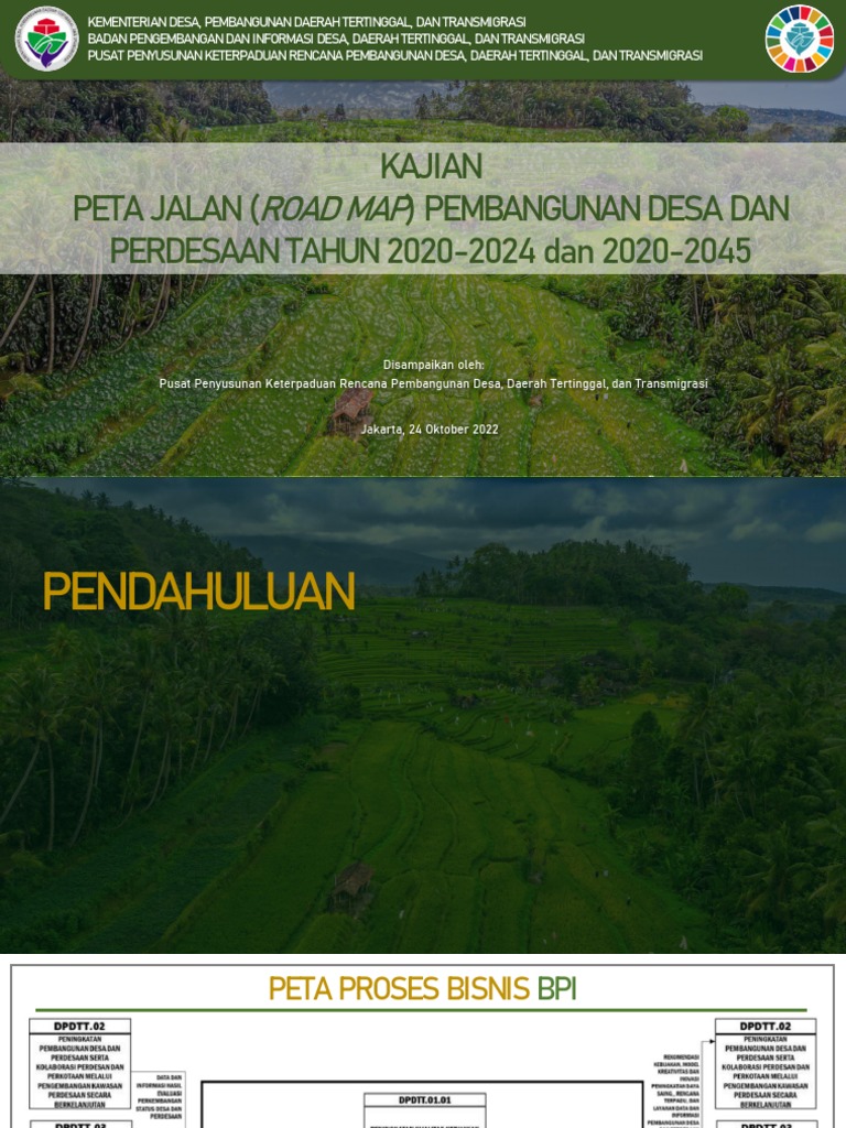Paparan Kajian Peta Jalan Pembangunan Desa Dan Perdesaan 2020-2024 | PDF