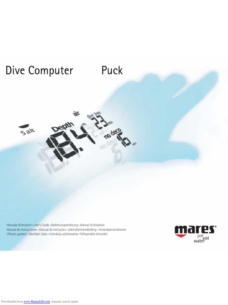 Mares Puck Dive Computer Manual | PDF | Scuba Diving | Underwater Diving