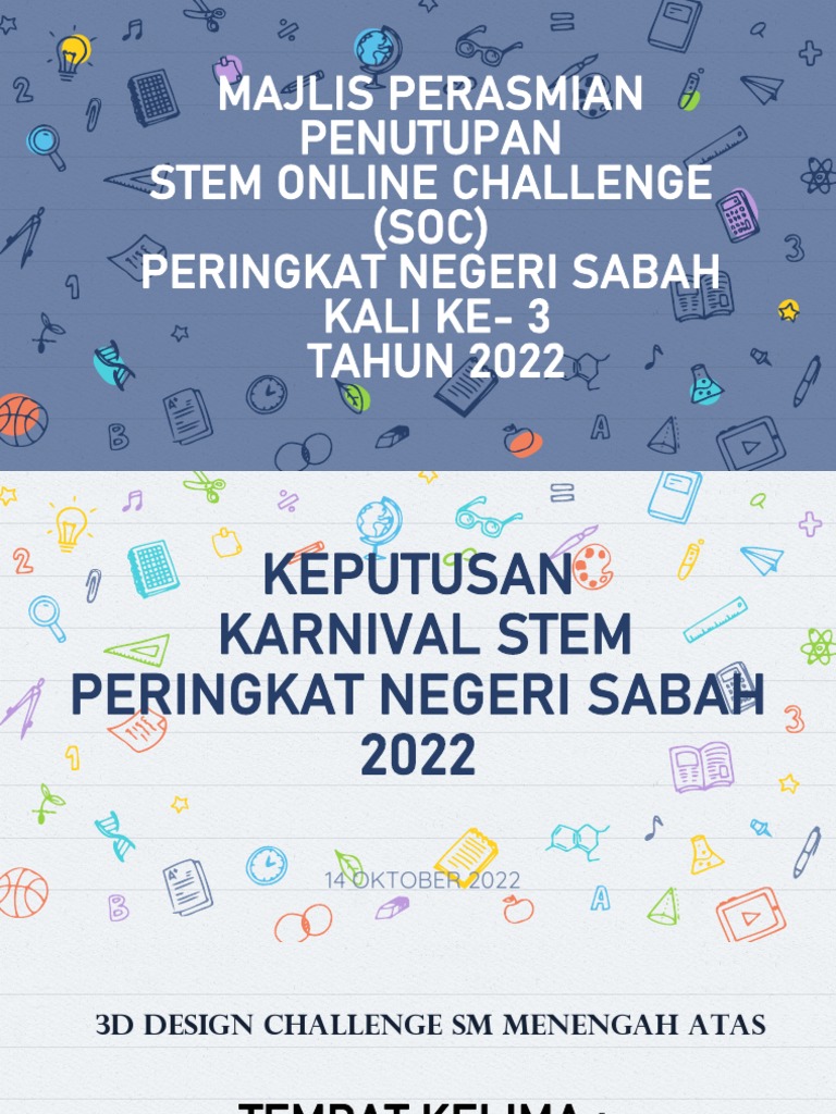 Keputusan Karnival STEM Sabah 2022 | PDF