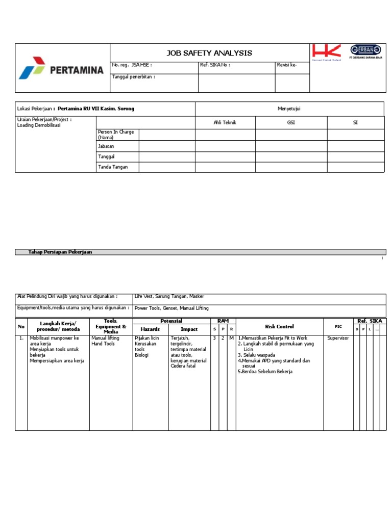 Jsa Ru Vii Loading Demobilisasi | PDF