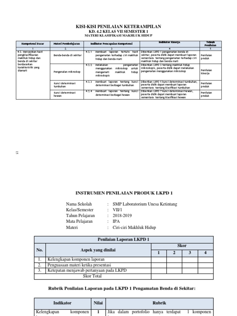 Penilaian Keterampilan | PDF