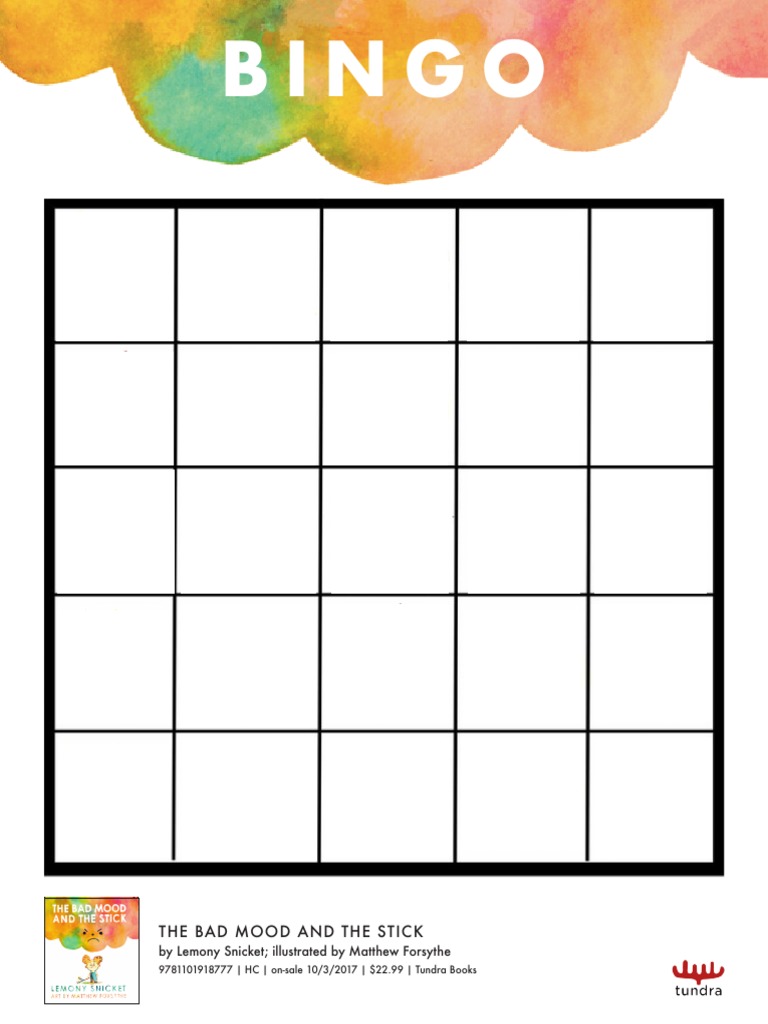 The Bad Mood and The Stick - Bingo | PDF | Graphic Design | Color