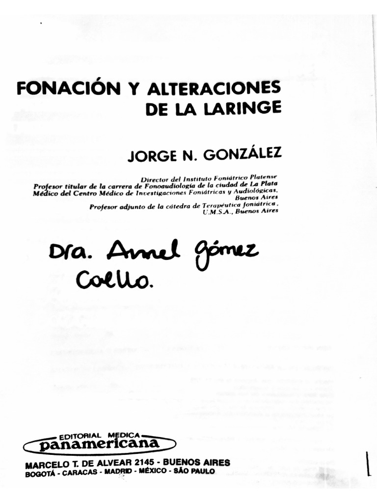 Fonación y Alteraciones de La Laringe | PDF