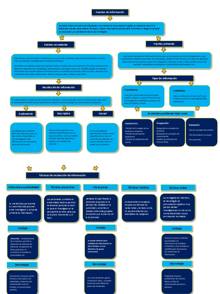 Mapa Conceptual Fuentes de La Informacion | PDF | Grupo de enfoque ...