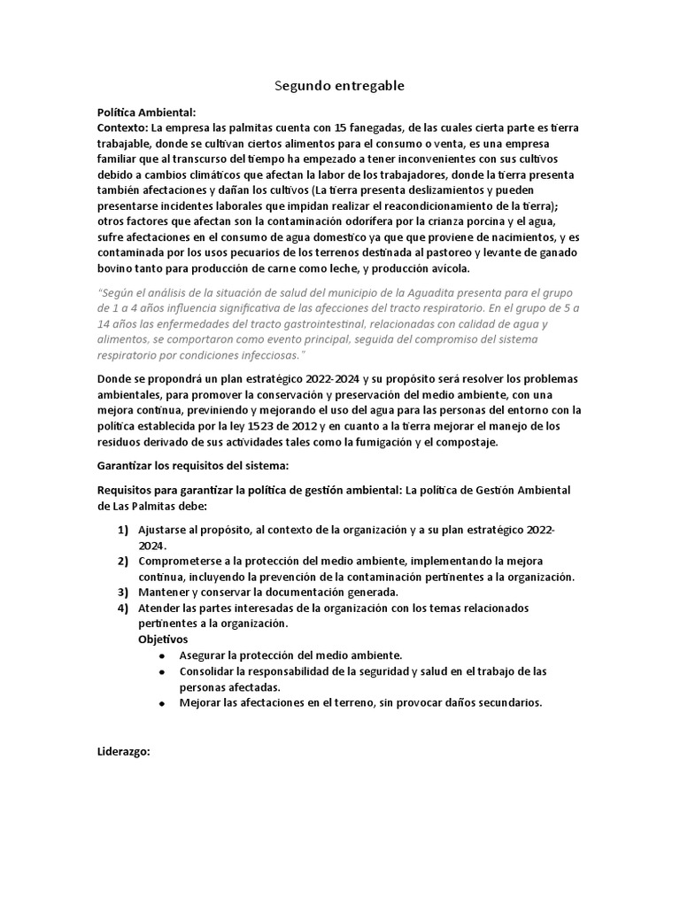 Segundo Entregable | PDF | Agua | La contaminación del agua
