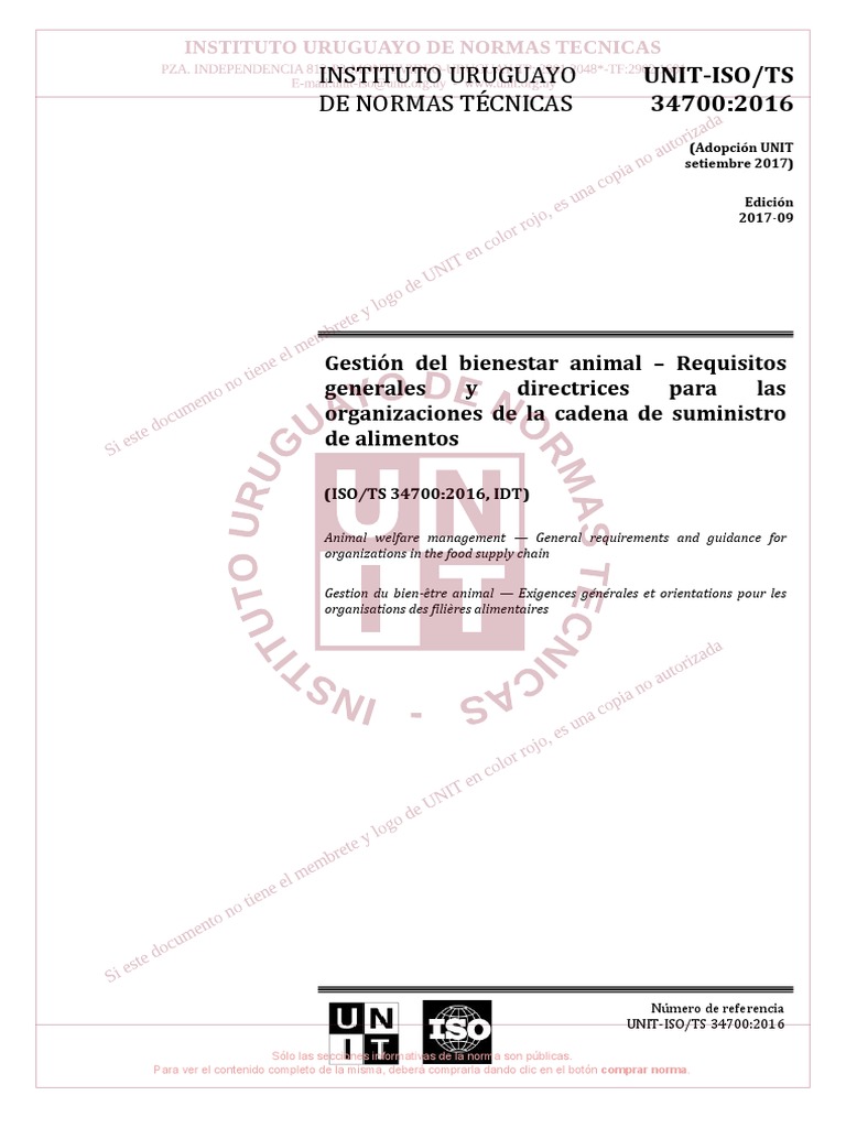 Unit-Iso TS 34700 2016 | PDF | Organización internacional para la ...