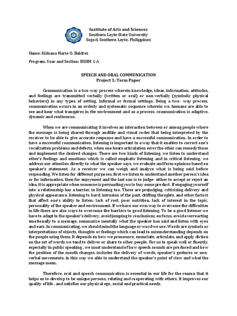 Speech Project 1 | PDF