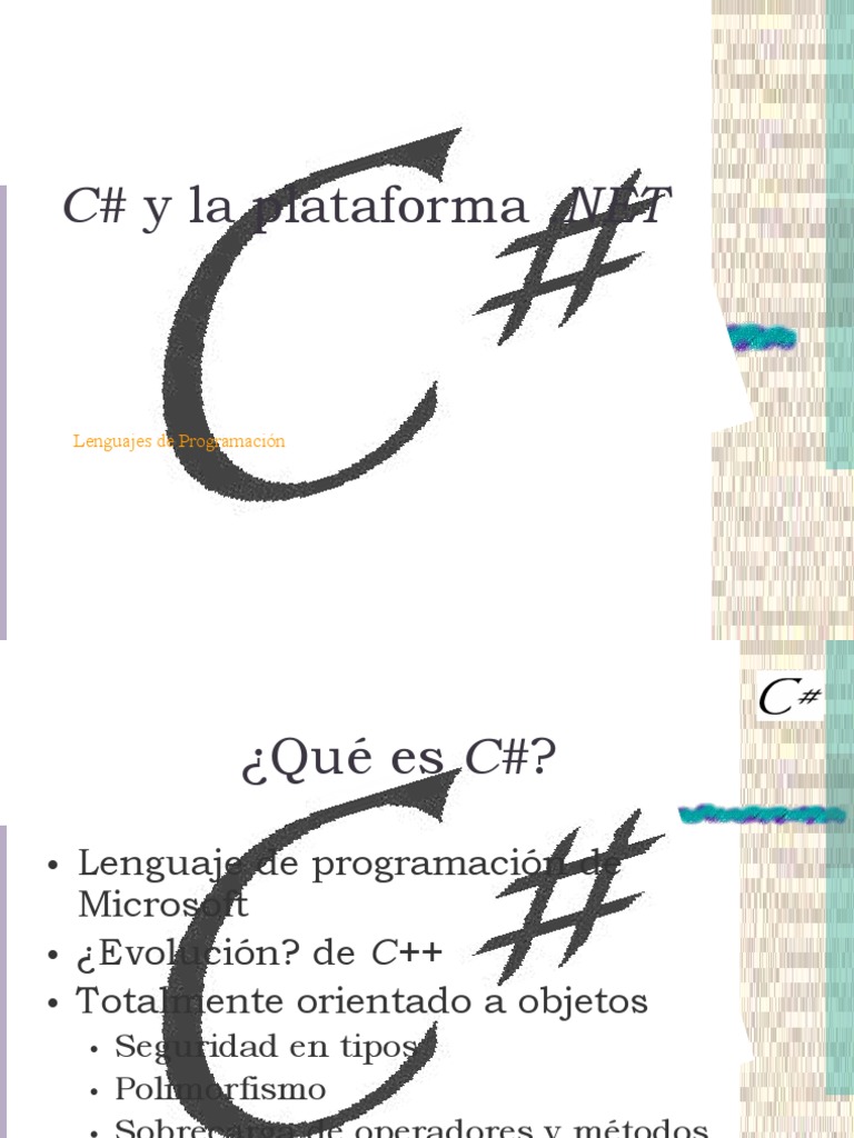 C Sharp | PDF | .NET Framework | C Sharp (lenguaje de programación) C Sharp | PDF | .NET Framework | C Sharp (lenguaje de programación)
