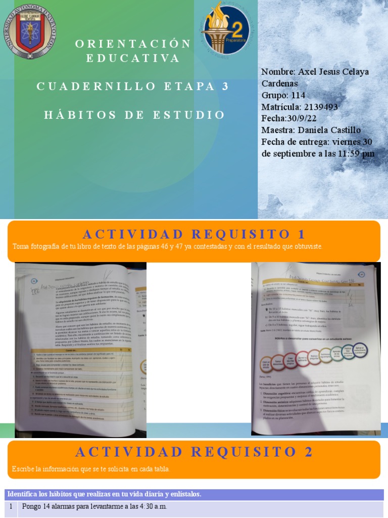 E3 OE Cuadernillo | PDF