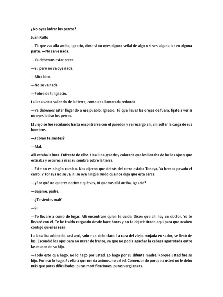 No Oyes Ladrar Los Perros | PDF