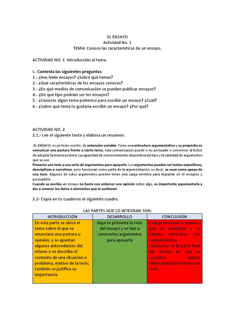 Introducción a la Escritura de Ensayos | PDF | Ensayos | Cognición