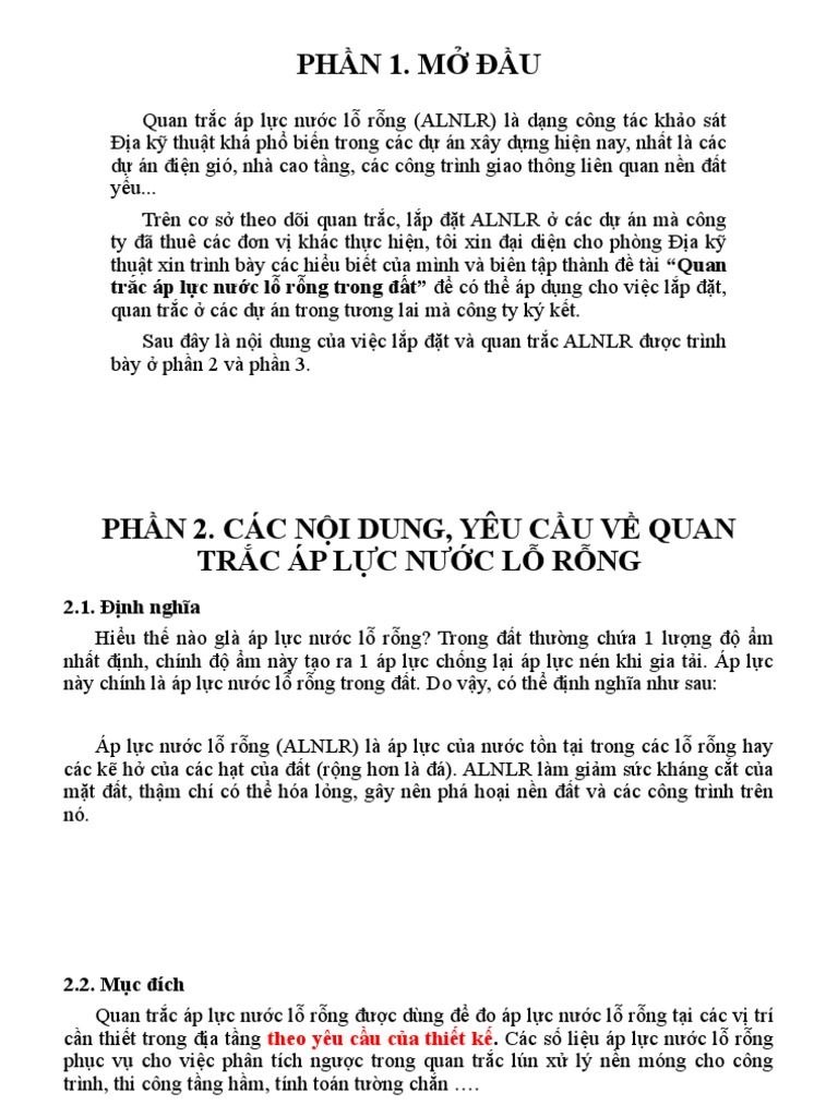 Quan Trac AP Luc Nuoc Lo Rong Trong Dat | PDF