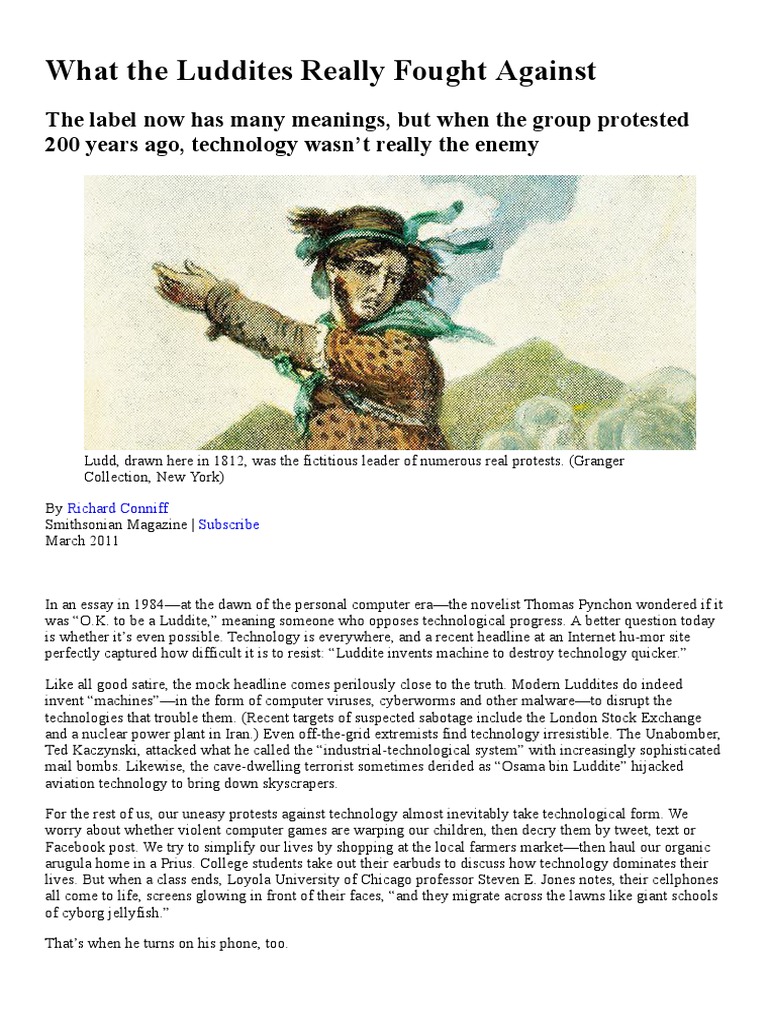 What The Luddites Really Fought Against - History - Smithsonian ...