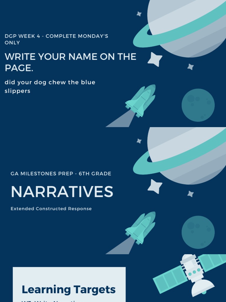 6th Grade Narrative Writing Guide | PDF