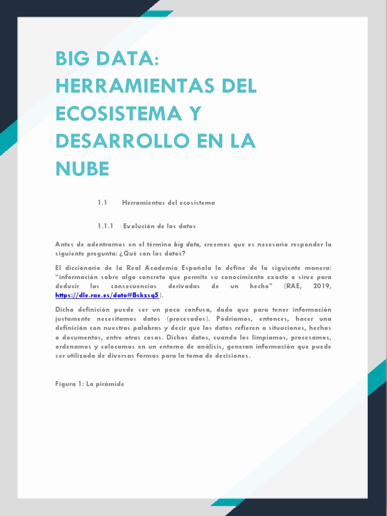 Big Data Herramientas Del Ecosistema y Desarrollo en La Nube | PDF | Computación en la nube ...
