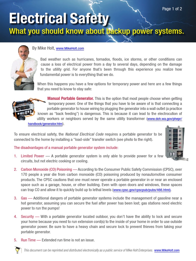 The Advantages of Permanent Automatic Home Backup Generators Over Portable Manual Generators ...