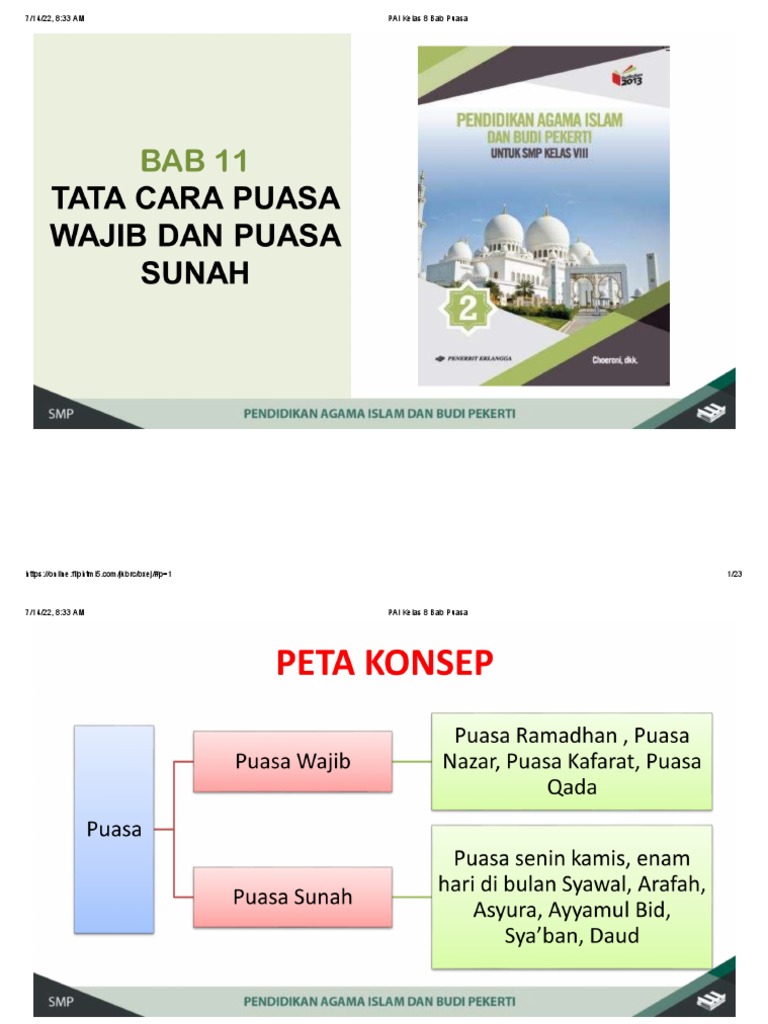 PAI Kelas 8 Bab Puasa | PDF