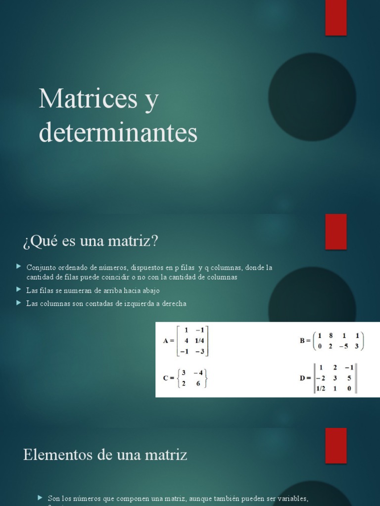 Matrices y Determinantes | PDF | Matriz (Matemáticas) | Multiplicación