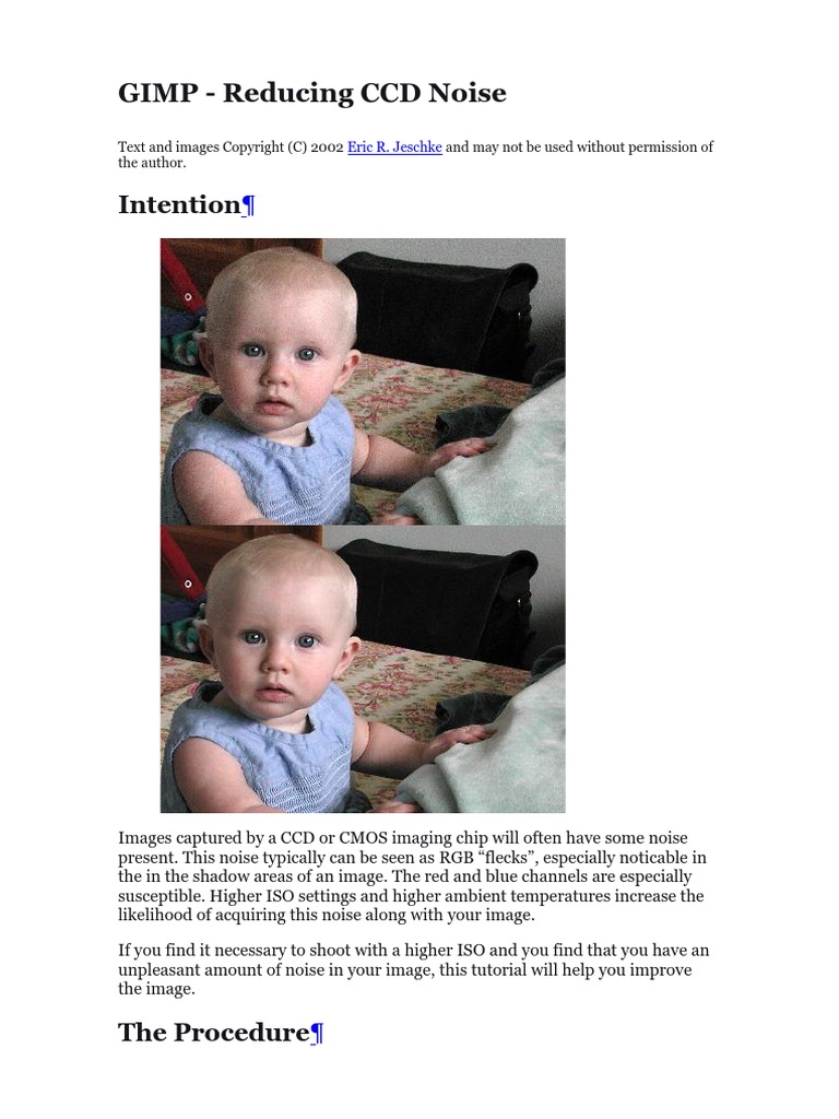 GIMP - Reducing CCD Noise | PDF | Graphics | Computer Vision