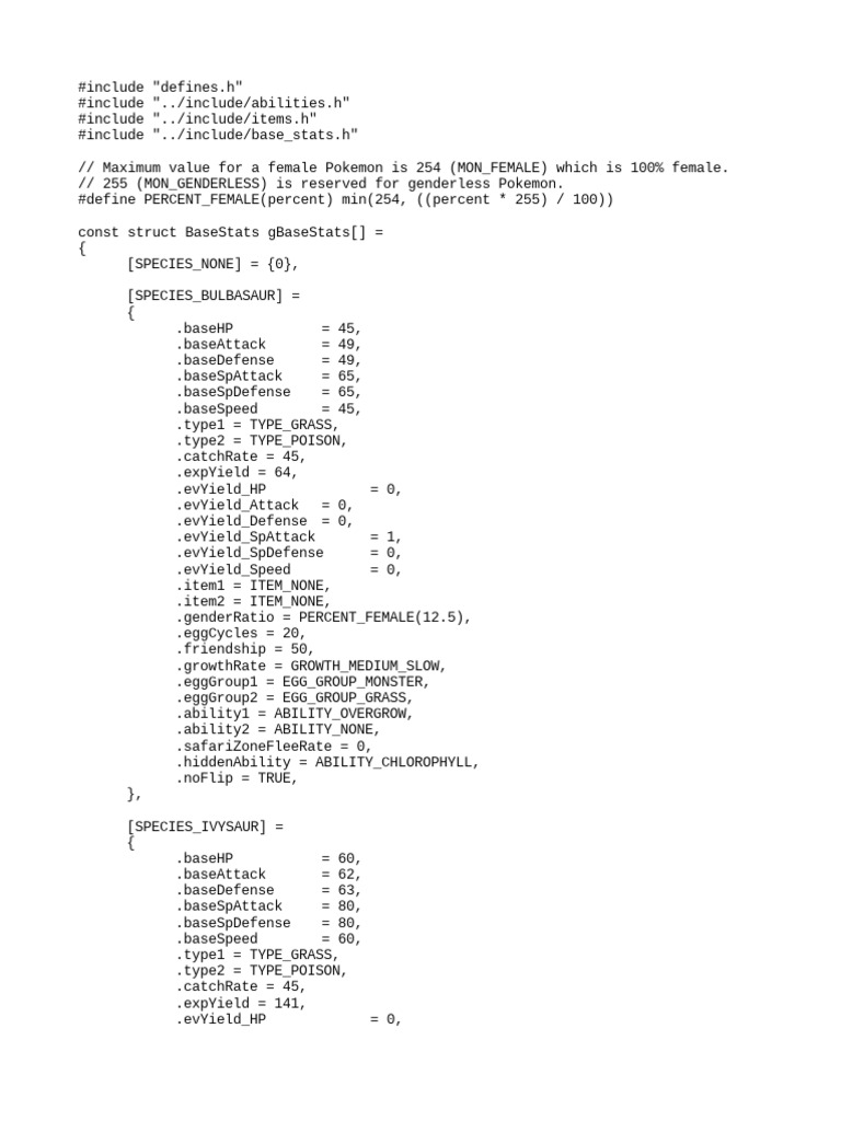 Base Stats | PDF | Computer Programming