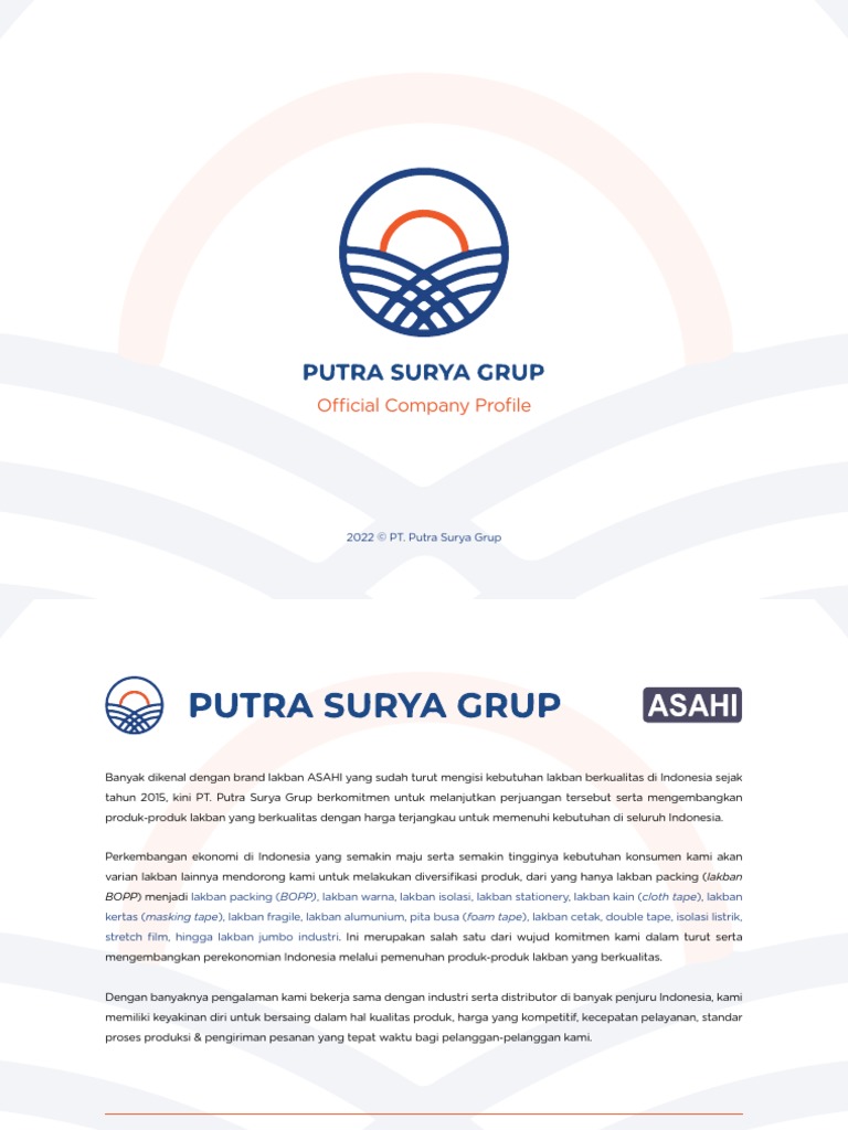 Company Profile PT. Putra Surya Grup 2022 | PDF