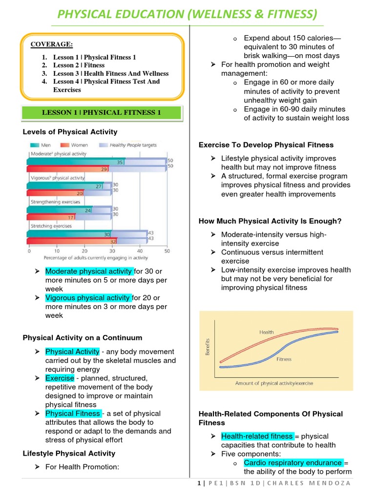 PE Reviewer | PDF | Physical Fitness | Flexibility (Anatomy)