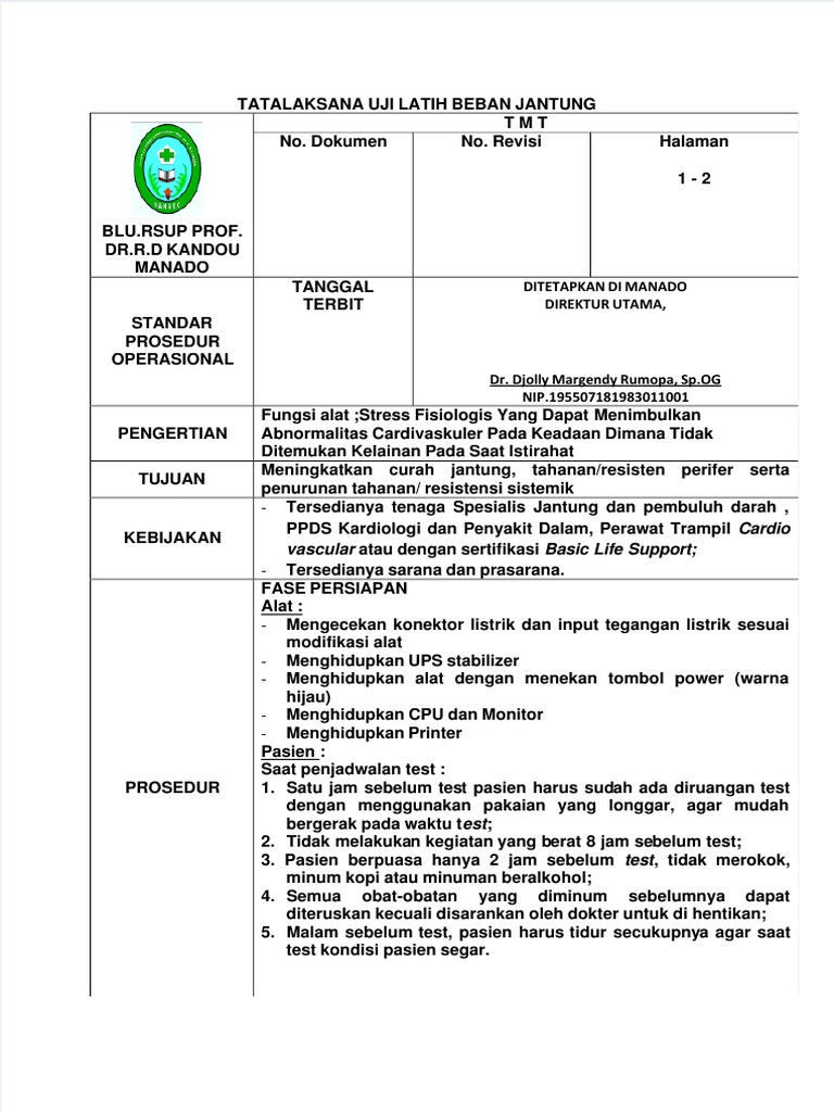 Dokumen - Tips Sop Treadmill | PDF