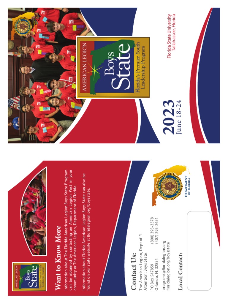 Boys State Brochure 2023 | PDF | Citizenship | U.S. State