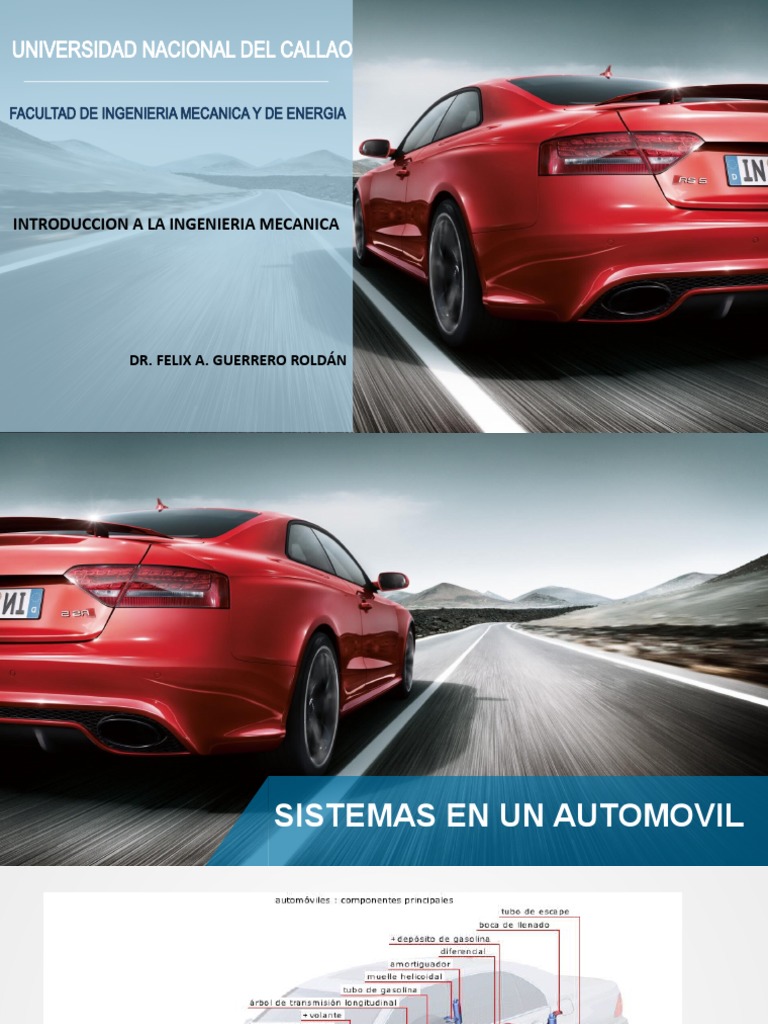 Sistemas de Un Automóvil | PDF | Coche | Ingeniería de Transporte