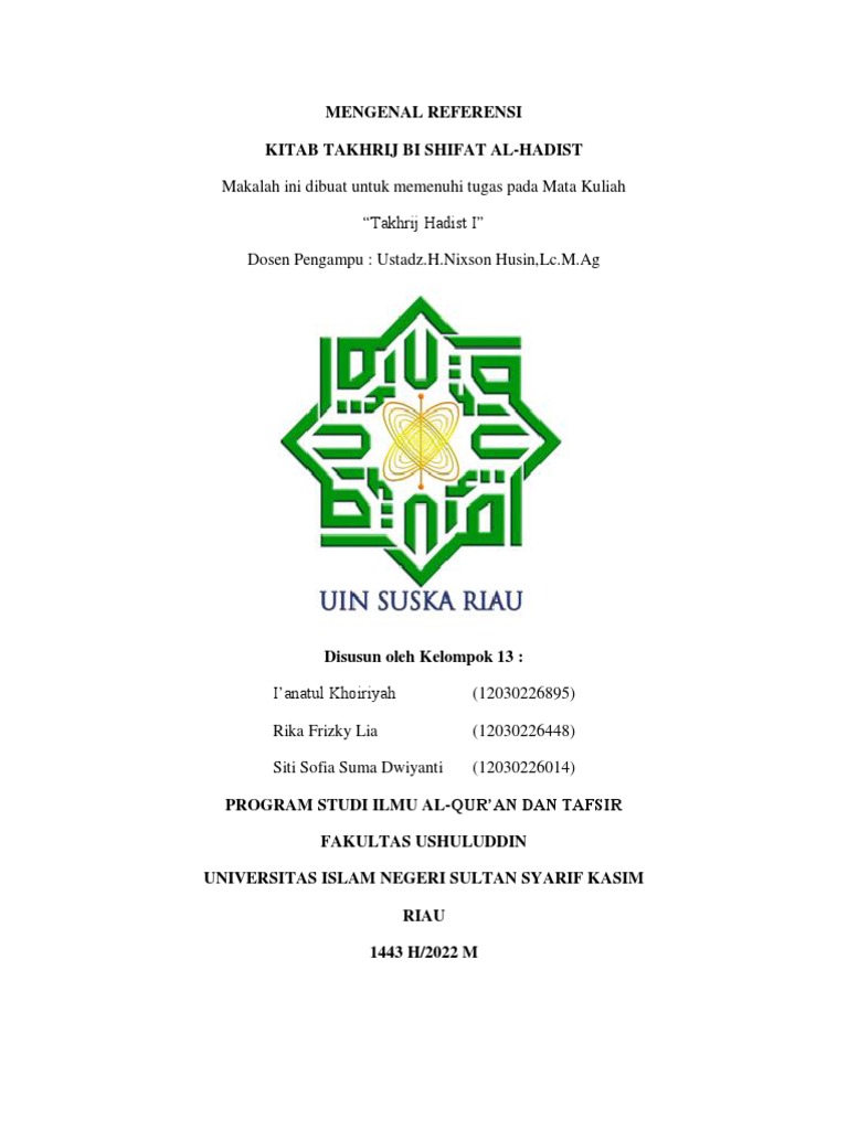 Klp. 13 - Takhrij Hadits | PDF