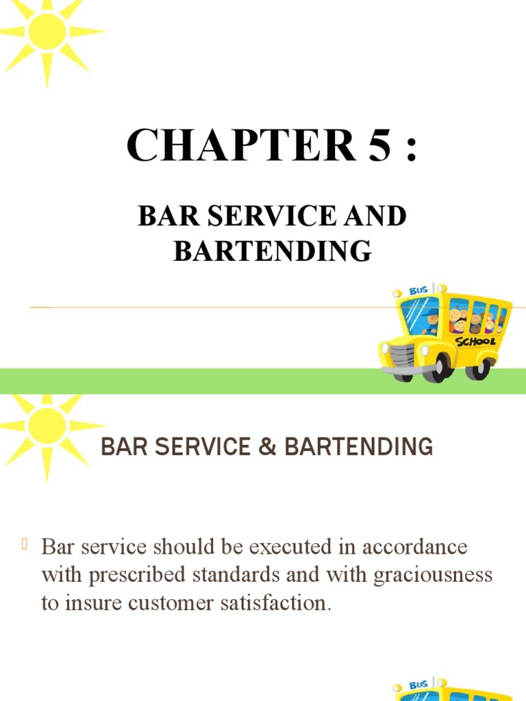 Bar Service Essentials for Bartenders | PDF
