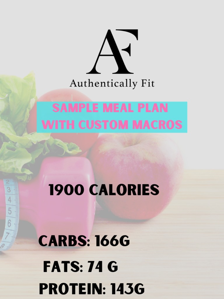 1900 Cal MEAL PLAN | Download Free PDF | Coffee | Foods