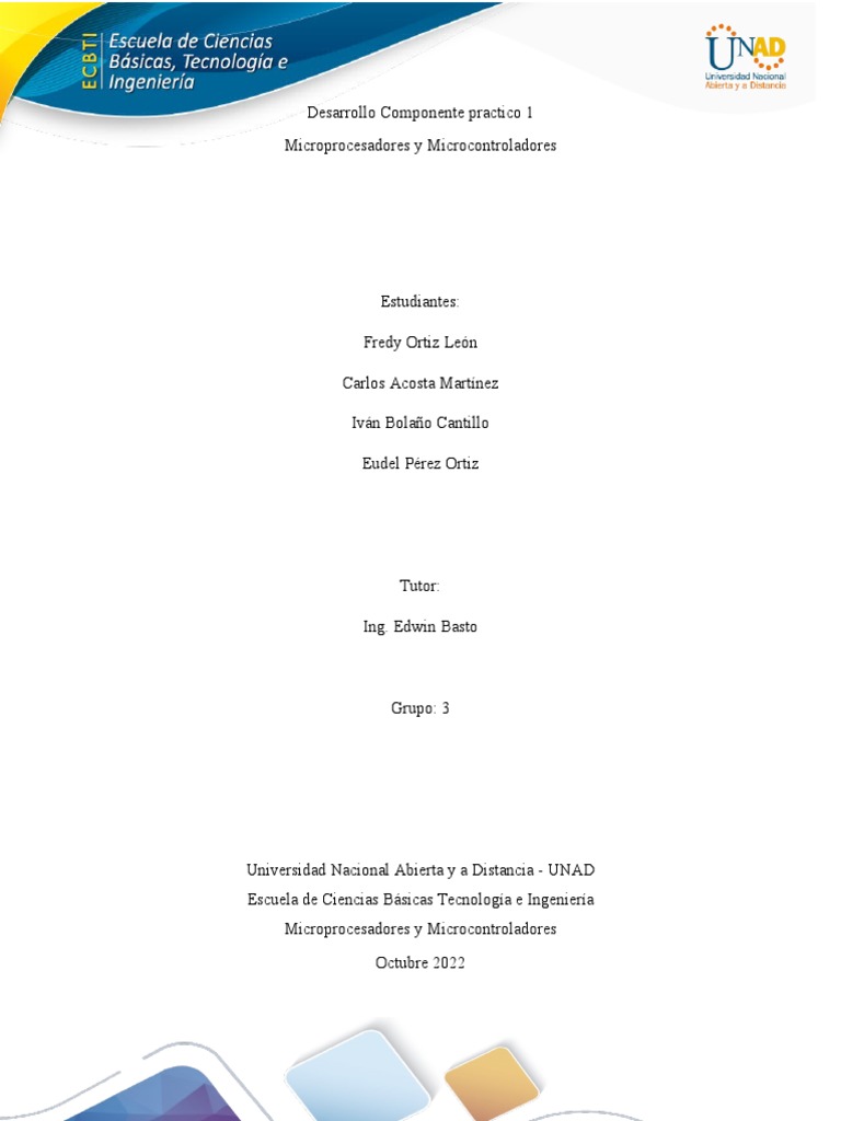 Practica 1 Microprocesadores y Microcontroladores - Grupo 3 | Descargar gratis PDF | Arduino ...