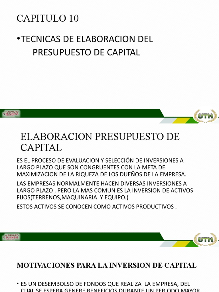 CAPITULO 10 Tecnicas de Elaboracion Del Presupuesto Capital | PDF