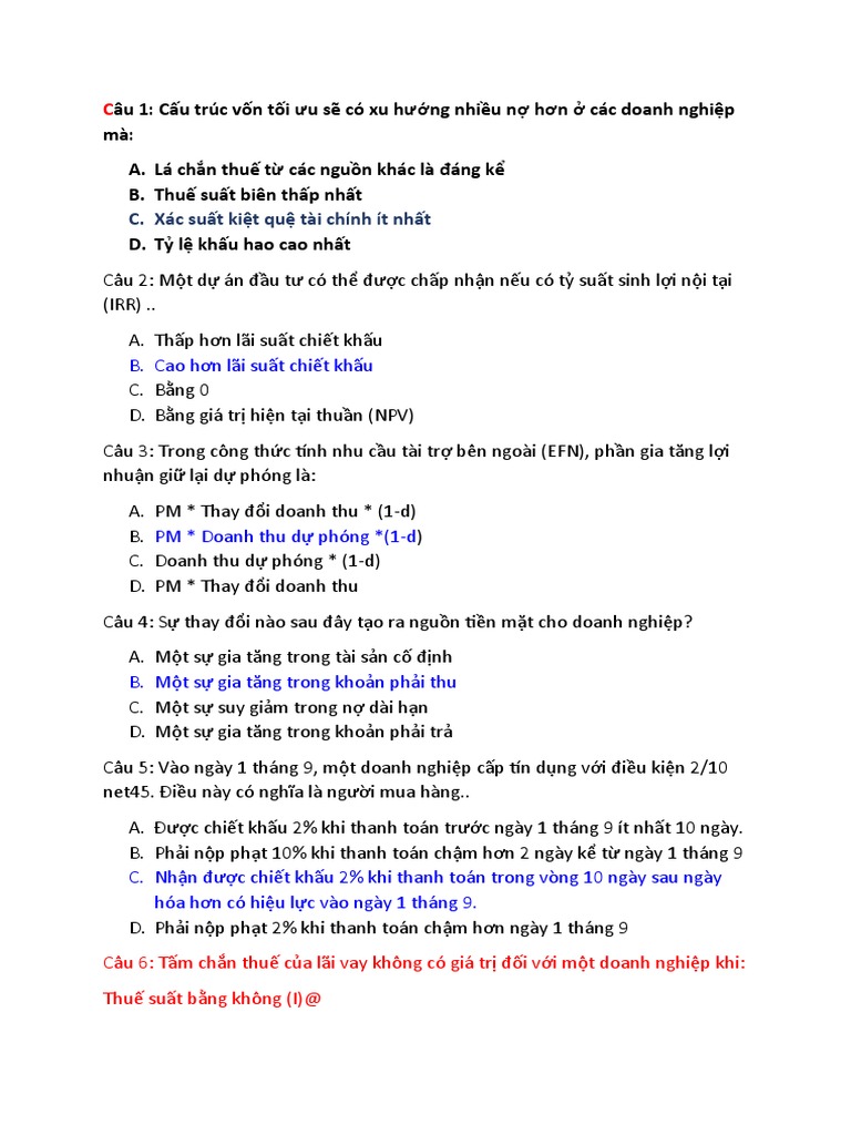 Đề thi TCDN tháng 6 1 | PDF