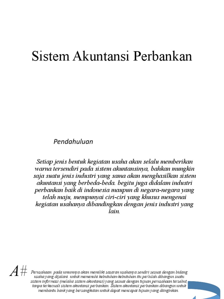 Sistem Akuntansi Perbankan | PDF