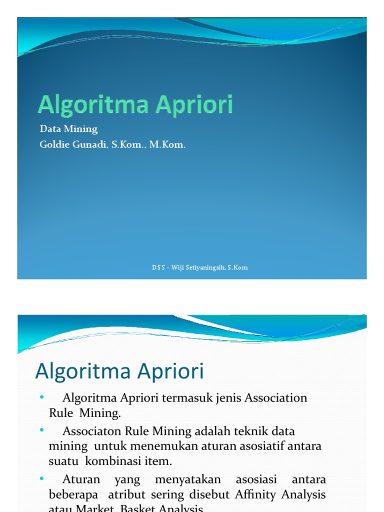 Algoritma Aosiasi Apriori | PDF