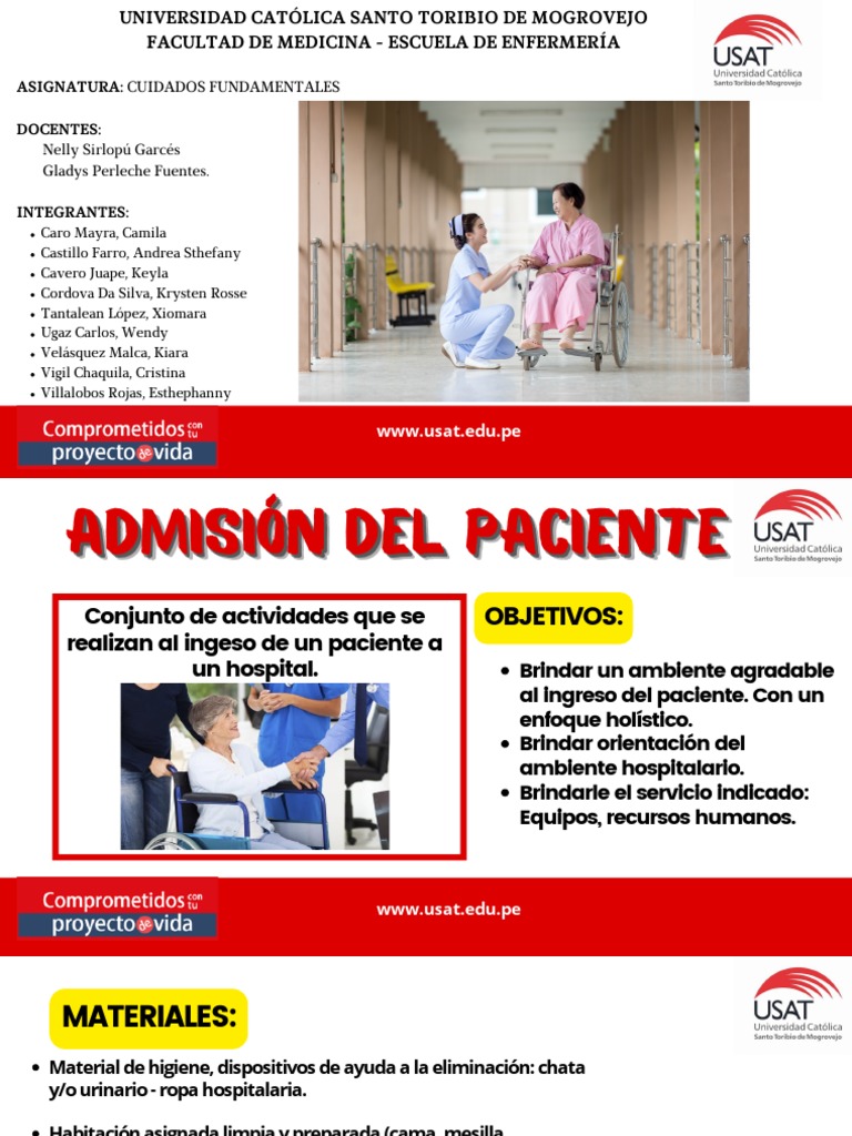 admisión y alta del paciente | PDF | Hospital | Enfermería