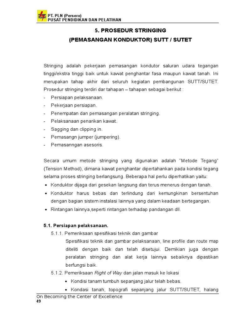 METODE KERJA STRINGING - Compressed | PDF