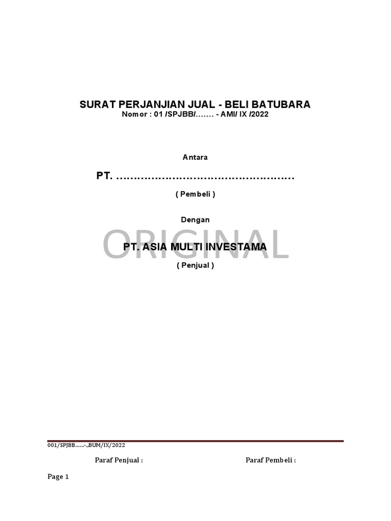 Draft PJB AMI | PDF