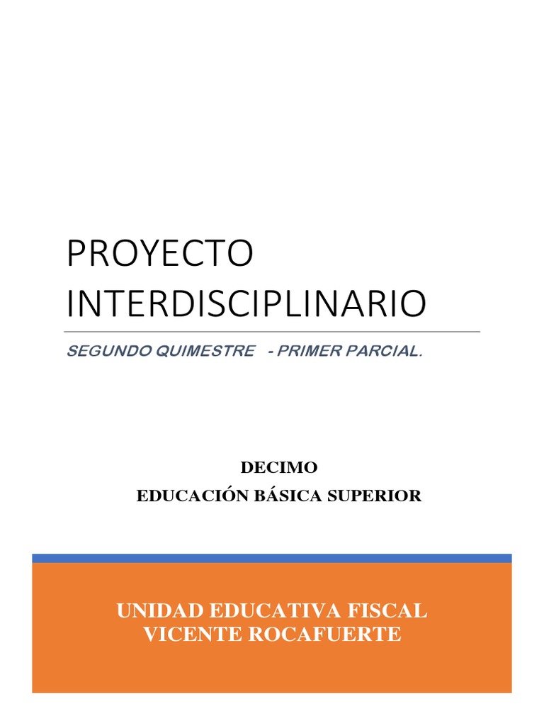 Proyecto Inter - Quimestre 2 | PDF | Experiencia | Conocimiento