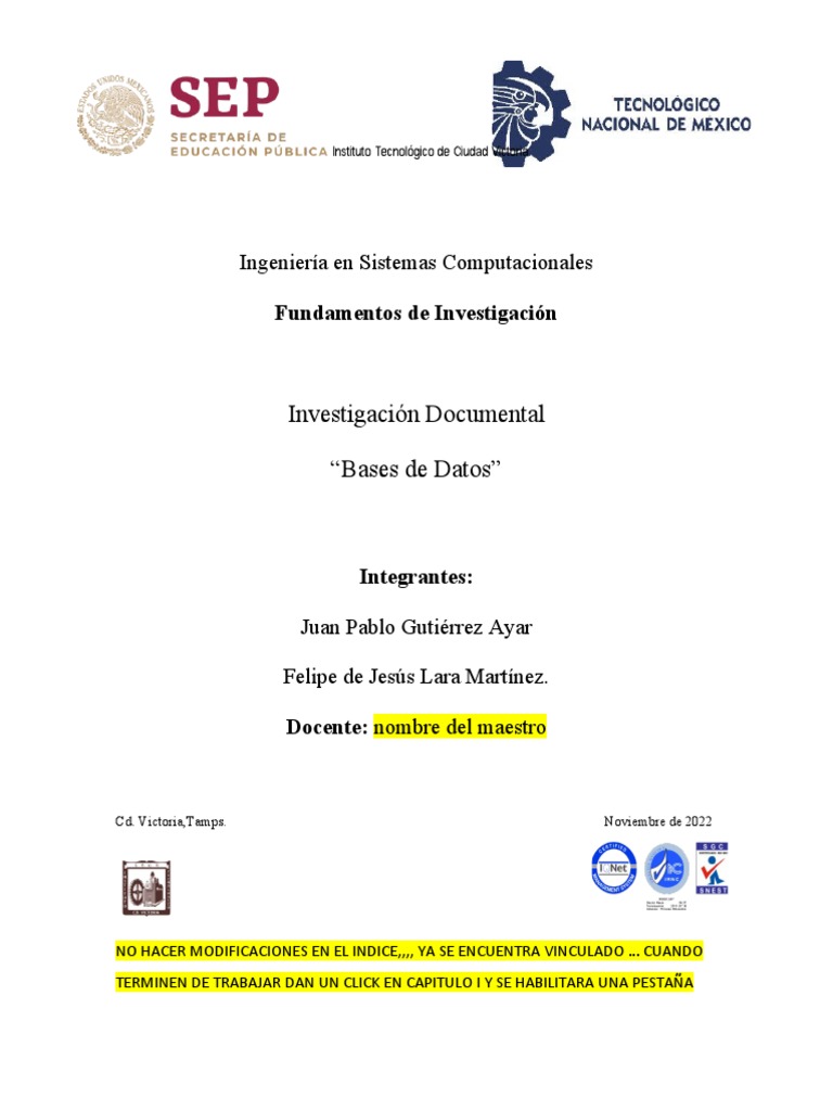 7-8 Inv Doc Base de Datos | PDF