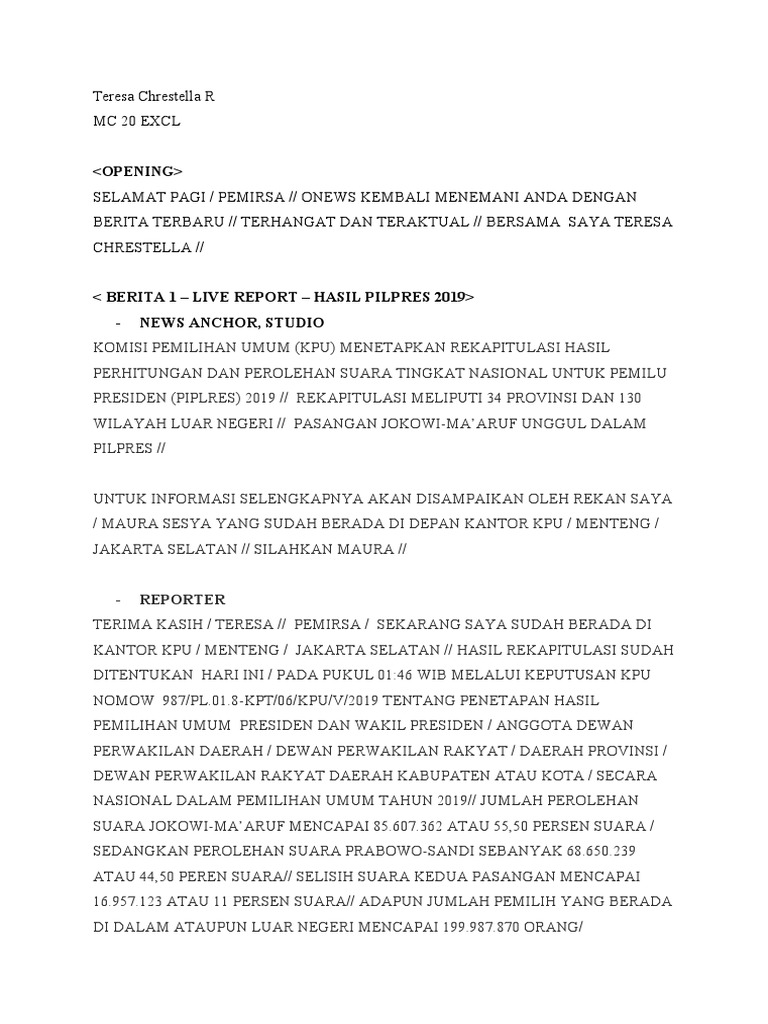 Script Berita | PDF