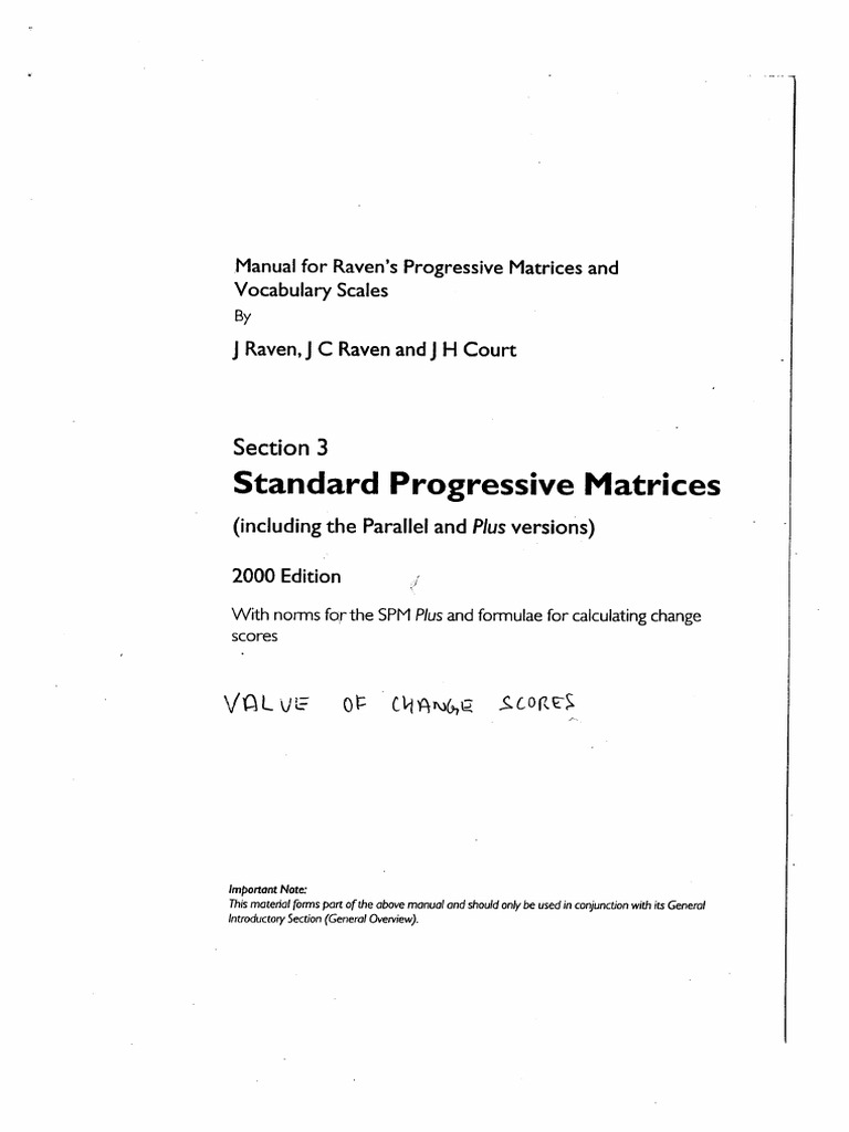 Standard-Progressive-Matrices-2 | PDF
